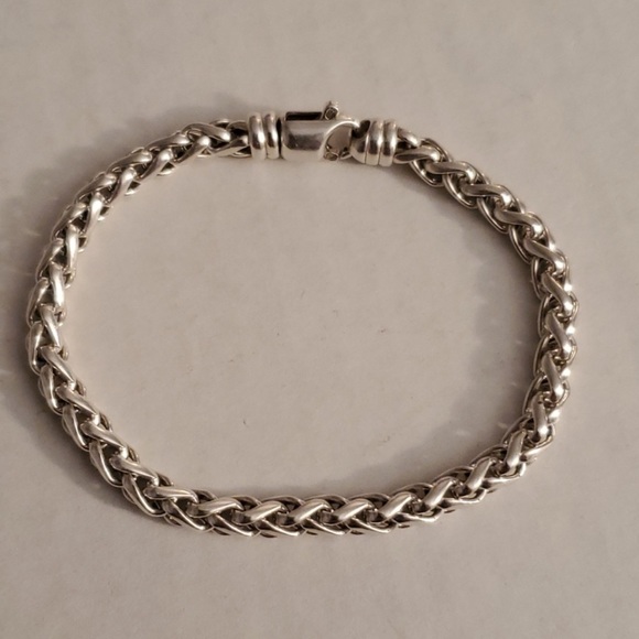Blue Nile | Jewelry | Gorgeous Sterling Silver Wheat Chain Bracelet ...